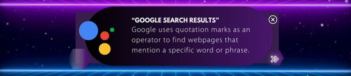 Google - "Use Quotation Marks" – WOTLINK
